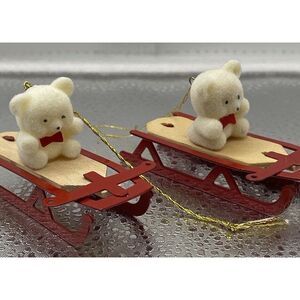 Avon | Holiday | Vintage Avon Christmas Teddy Bears On Red Metal Lot Of ...